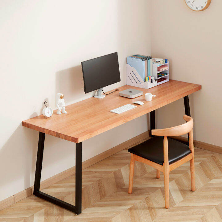 Solid Wood Computer Desk Minimalist Modern Desk Outer Eight-Band Frame ...