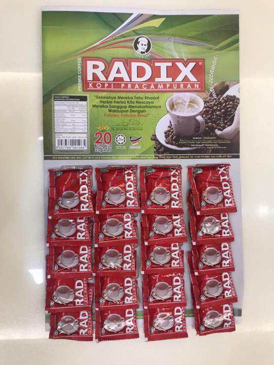 Kopi radix x 10 papan | Lazada