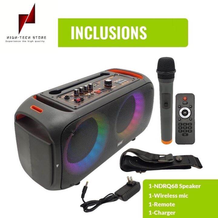 NDR-Q68 Karaoke Bluetooth Speaker with Free digital wireless mic | Lazada PH