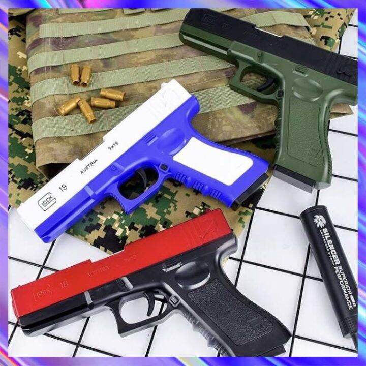 【Four Color】Glock Pistol Kids Soft Bullet Gun Toy Shooting Toy Gift For ...