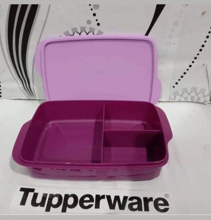 Tupperware cool teen box tempat makan bersekat ungu besar ori | Lazada ...