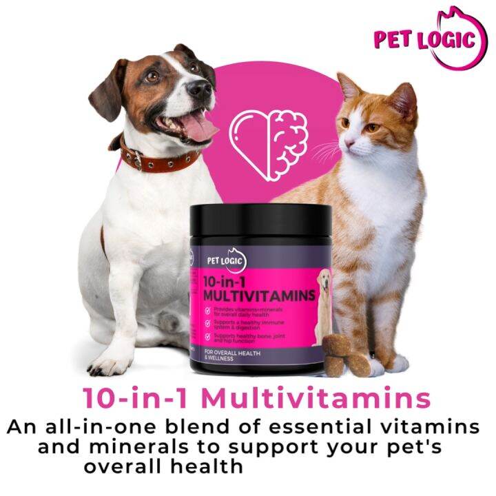 Pet Logic 10-in-1 Multivitamins 4g x60 Dog Chews Pet Supplement | Lazada PH