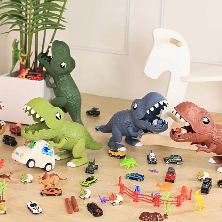 Mainan 2in1 Mobil Transformasi Dinosaurus Set 50cm Ukuran Besar Mobil ...