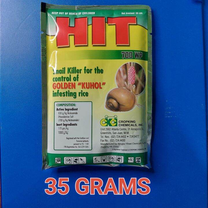HIT 700WP (35 grams) MOLLUSCICIDE Pamatay Kuhol by Crop King Chemicals ...