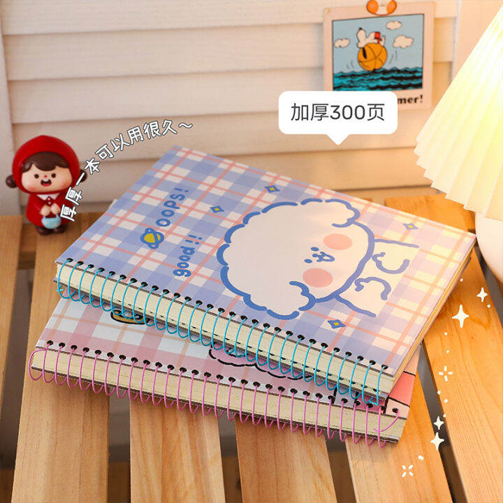 Simple Cartoon Loose-Leaf Coil Book 300 Pages Thickened B5 Ins Style 2022 Cute Girly Heart ...