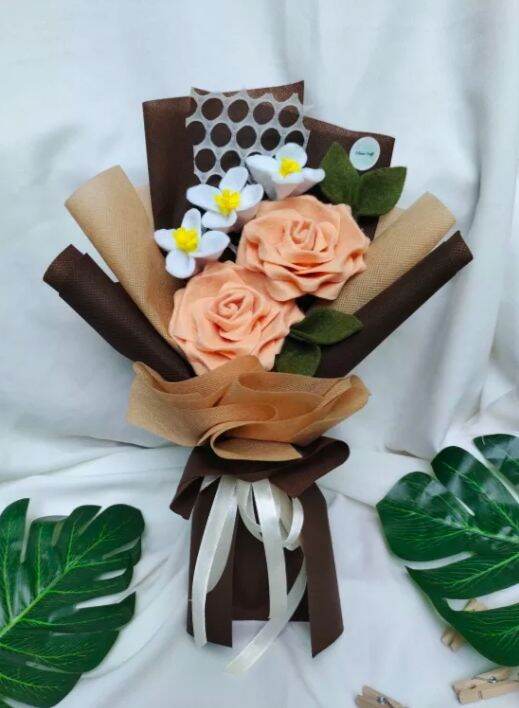 buket bunga kain flanel 2 tangkai | Lazada Indonesia
