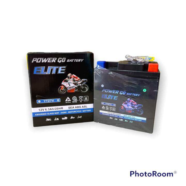 POWER GO BATTERY ELITE 12V6.3Ah/20HR (FOR AEROX AND NMAX) | Lazada PH