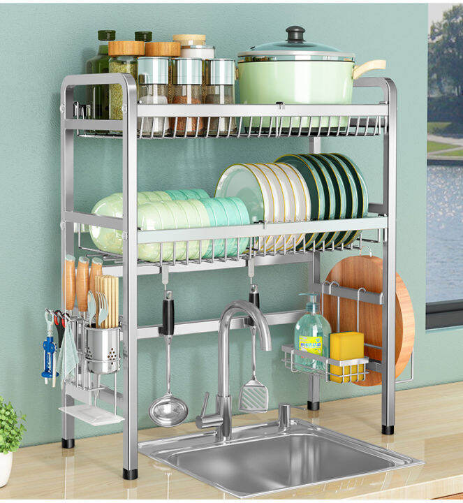 304 Stainless steel Extendable Adjustable kitchen dish rack storage ...