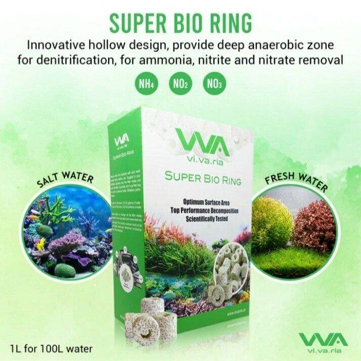 MEDIA FILTER / SUPER BIO RING 1L VIVARIA / MEDIA BAKTERI / AQUARIUM ...