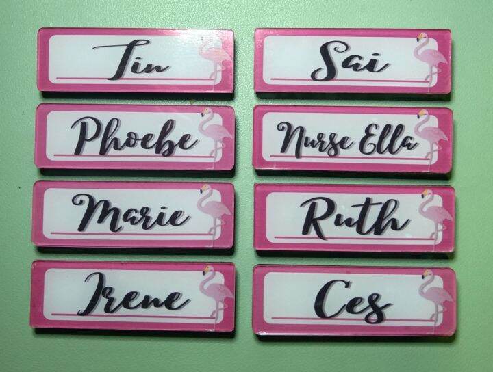 acrylic Name Plate, name tag, customized for business employees with ...