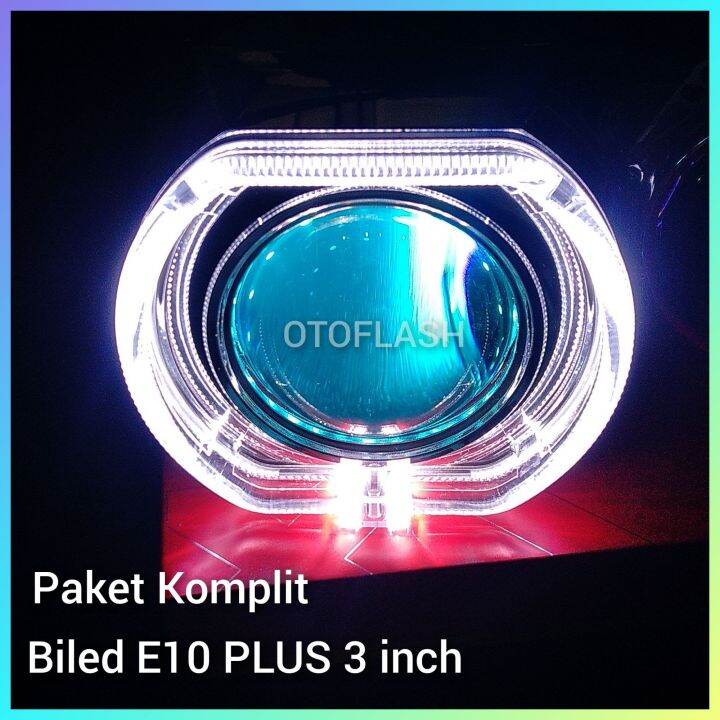 E10 PLUS | LED Projector Vahid 3,0 Inch | Paket Komplit set BI-LED E10 ...