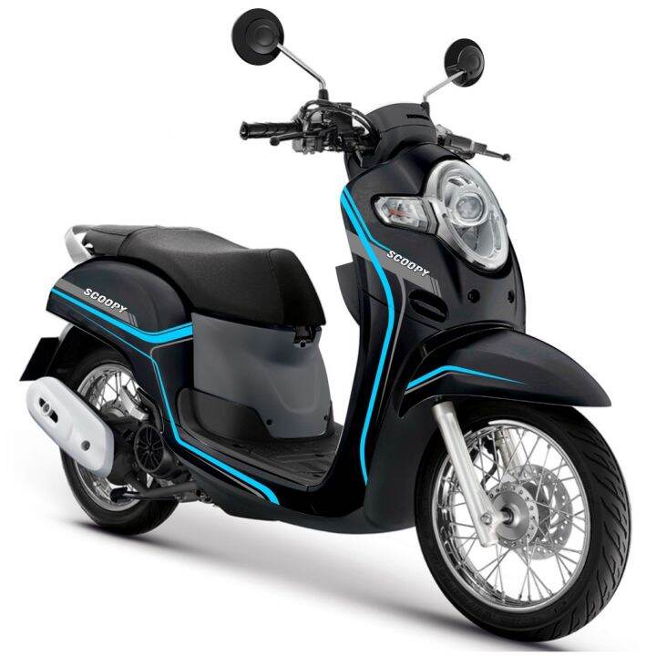 sticker decal full body variasi honda scoopy motip garis simpel pilihan ...