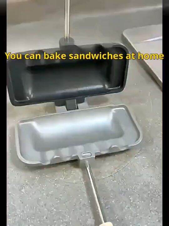 Double-Sided Sand Pan Non-Stick Foldable Grill Frying Pan for Bread ...