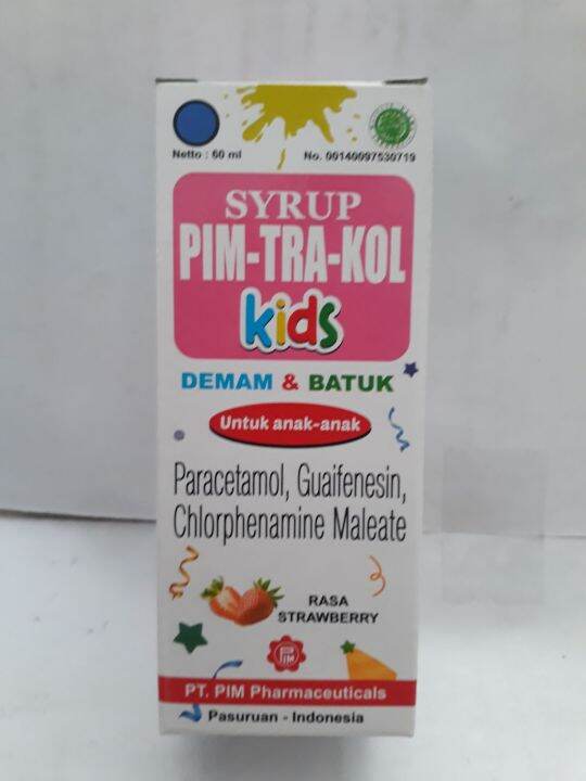 PIM-TRA-KOL KIDS SIRUP RASA STRAWBERRY 60 ML | Lazada Indonesia