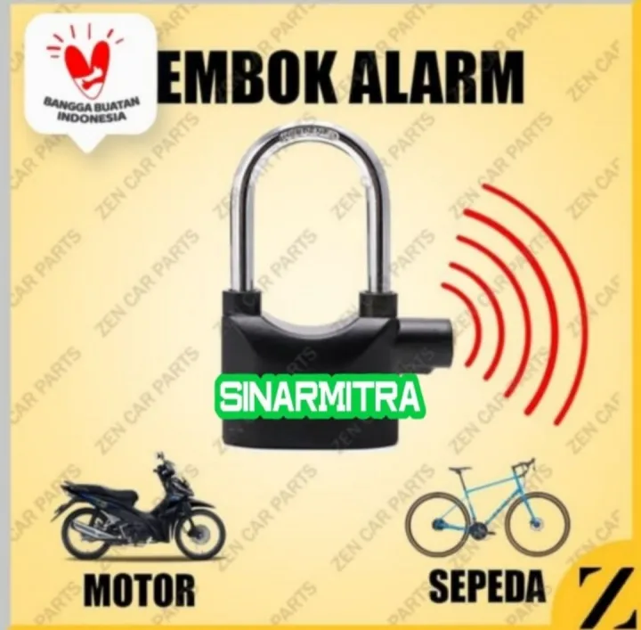 Gembok Alarm Anti Maling Bisa Untuk Motor Dan Pagar Rumah | Lazada ...