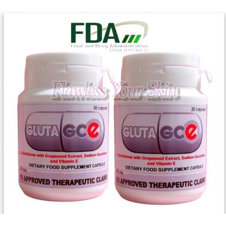 Gluta GCE 462mg L-Glutathione w/ Grapeseed Extract, Sodium Ascorbate ...