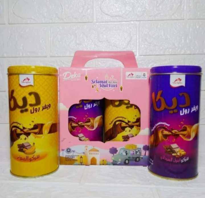 Deka Wafer Roll edisi Idul Fitri Kemasan Kaleng 1 pack isi 2 kaleng kue ...