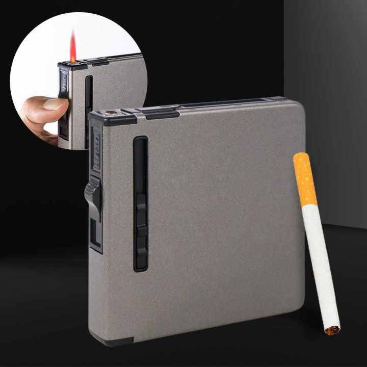 KOTAK ROKOK 20 SLOT DENGAN KOREK GAS BARA TAHAN ANGIN ANTI LEMBAB ...