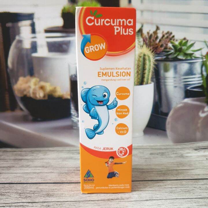 Curcuma Plus Grow Emulsion 200ml - Suplemen Cod Liver Oil | Lazada ...
