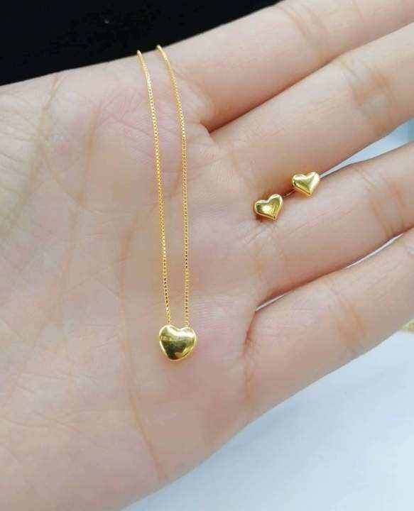 (105) 10k gold minimalist design 2in1 set | Lazada PH