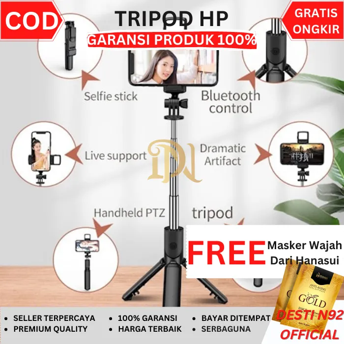 Tripod Tongsis Hp Multifungsi Model Terbaru Selfie Stick Handphone 3 In