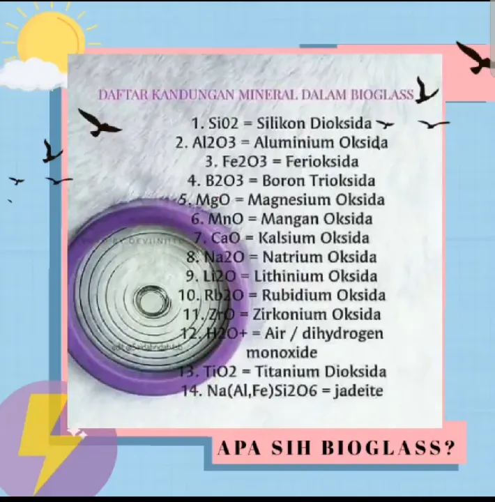 Bioglass MCI, lempengan kaca yang terbuat dari 14 mineral.bumi untuk ...