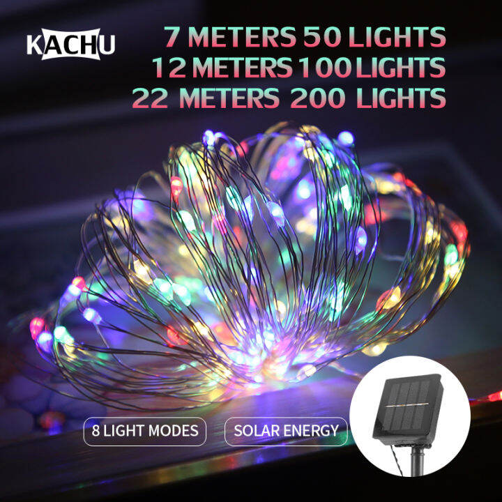 Solar Light 100 Led String Fairy Light Party Outdoor Christmas Light ...
