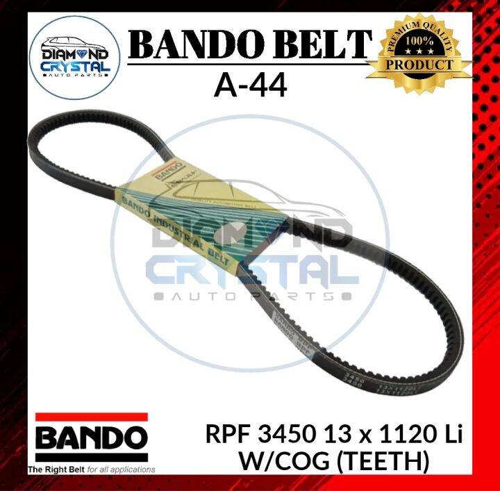 BANDO FAN BELT A-44 RPF 3450 13 x 1120 Li W/COG (TEETH) "BANDO ORIGINAL JAPAN" | Lazada PH