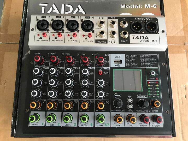 MIXER TADA M-6 เอฟเฟกแทั USB บูธูท ใช้ไฟ AC DCได้ | Lazada.co.th