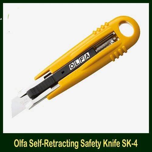 OLFA Self-Retracting Stainless Steel Safety Knife (SK-12) | Lazada