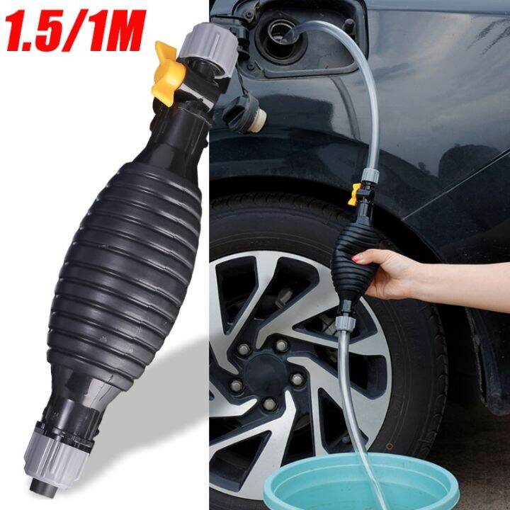 Manual Suction Fuel Pump Set with 1.5/1M Hose Car Motorcycle Hand ...