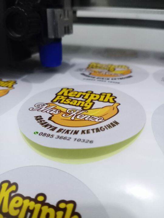 CETAK STICKER CHROMO GLOSSY+CUTING(minimal order 4 lembar) | Lazada ...