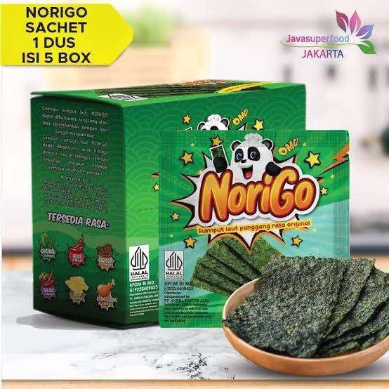 PROMO : Norigo Rumput Laut Panggang berbagai varian rasa 1 pak isi 12 ...