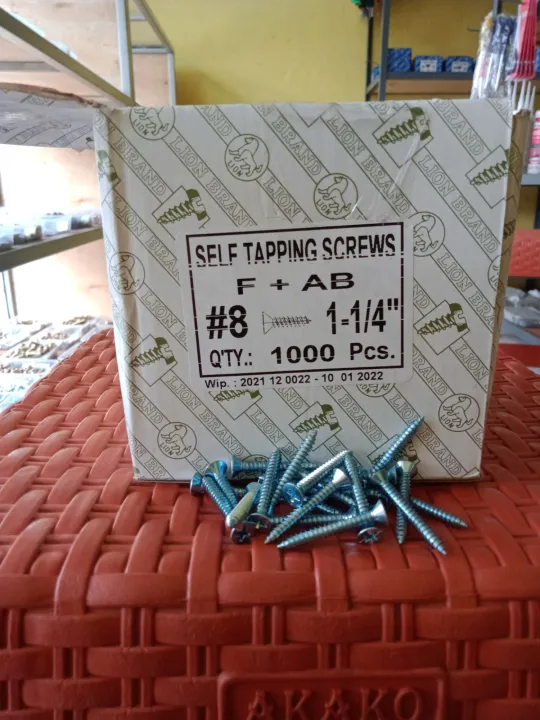 Sekrup Tapping Sekrup F+AB 8x1 1/4" (3cm) Lion Baut Tapping paket ...