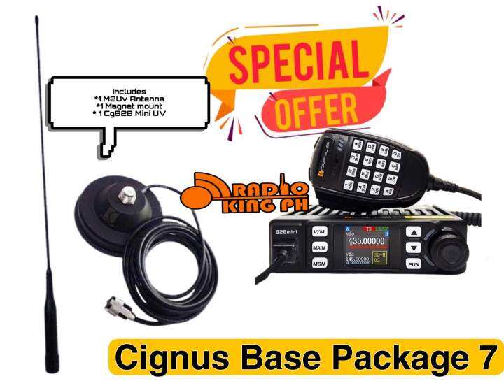 CIGNUS CG828 Mini MOBILE BASE Package 7 20watts Dualband Base Cg828 ...
