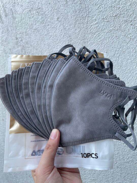 LVTA 3D new series premium facemask Gray 10pcs | Lazada PH