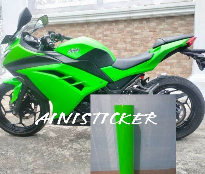 Stiker Skotlet motor Warna Hijau Stabilo Scotlet sticker Hijau Glossy ...