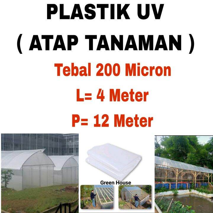 Plastik UV 14% Tebal 200 Micron Ukuran 4x12 Meter | Lazada Indonesia