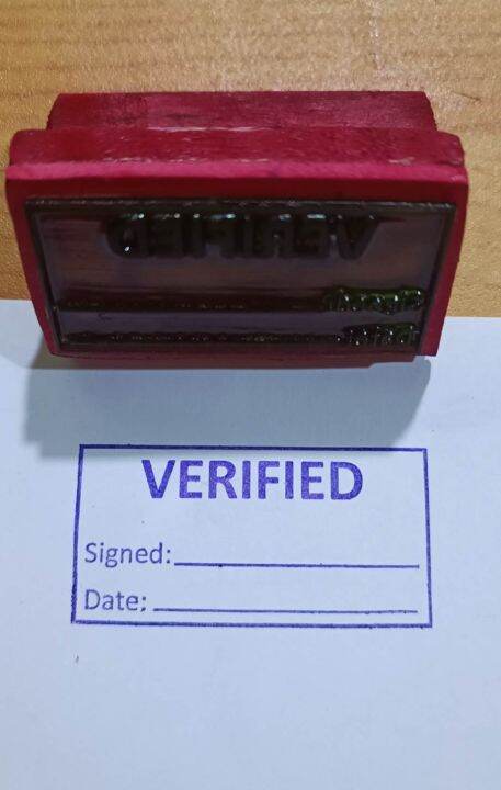 VERIFIED with signed and date STAMP | Lazada PH