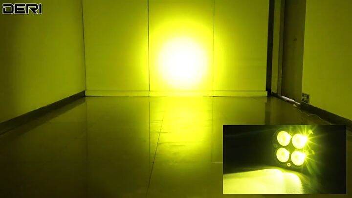 3 Inch 60W Universal Yellow LED Work Light Square Mini Waterproof ...