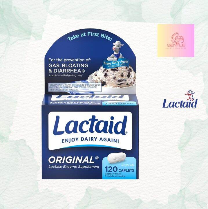 Lactaid Original Strength Lactose Intolerance Relief Caplets with ...