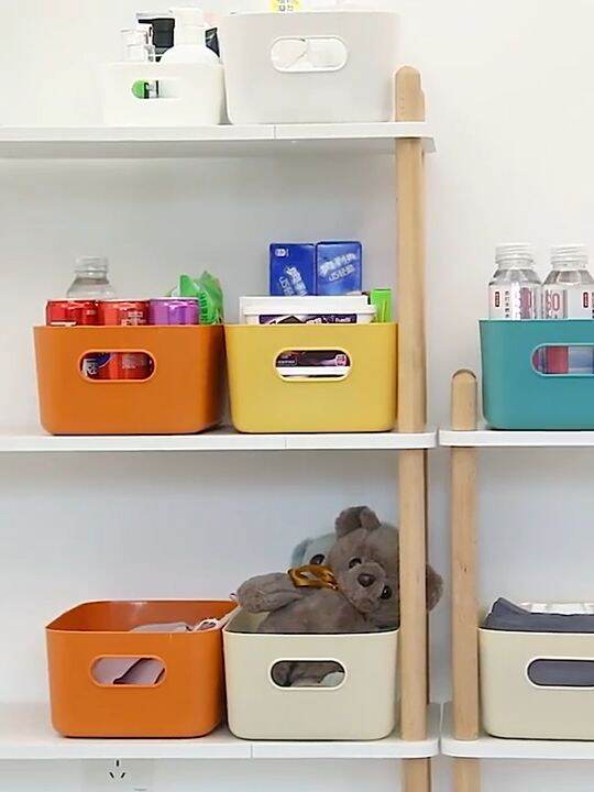 Plastic Storage Organizer Box Multipurpose Basket Portable With Handle ...