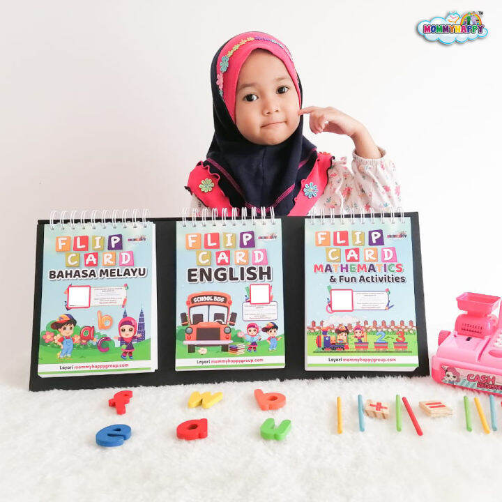 Flip Card Wow Mommyhappy Alat Bantu Belajar Membaca Menulis Mengira ...