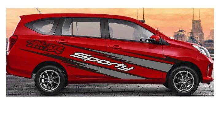 stiker mobil calya sigra cutting striping sporty Mugen sticker keren ...