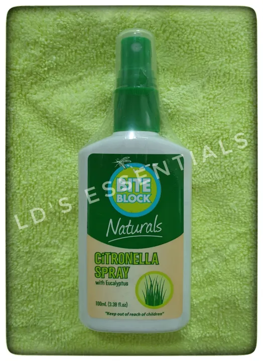Bite Block naturals citronella spray with eucalyptus 100ml | Lazada PH