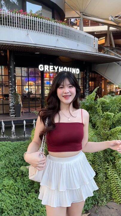 🌈MesubShop🌈ครอปสายเดี่ยว ผ้าเรย่อน ️‍🩹 ยืดตามตัว ใส่อยู่บ้านใส่เที่ยว คือได้หมดน้ารุ่นนี้ รุ่น ...