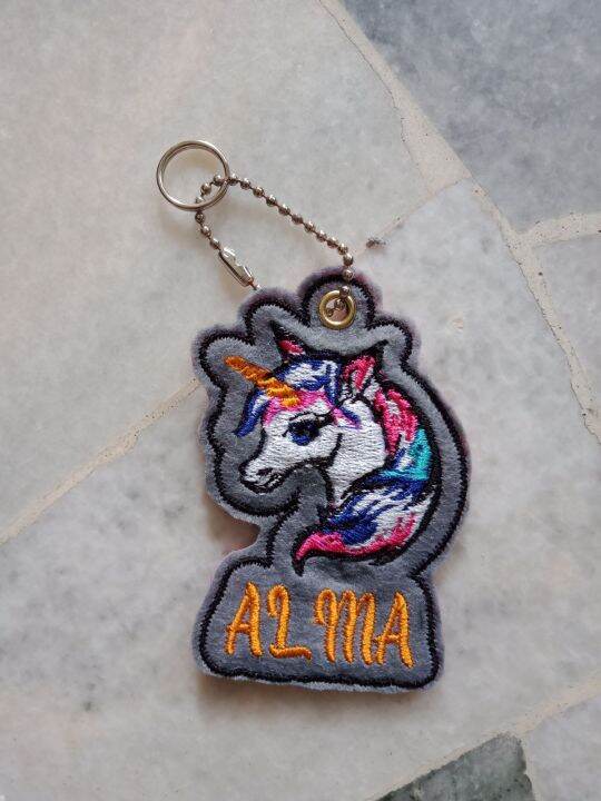 Personalized embroidered keychain (sulam nama dgn pelbagai pilihan ...