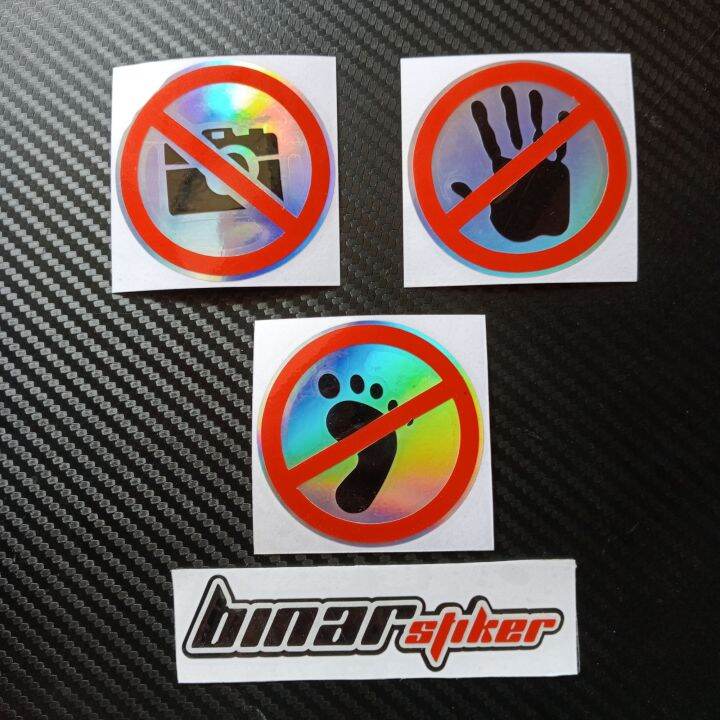 STIKER CUTTING DILARANG MEMOTRET, DILARANG PEGANG, DILARANG INJAK ...