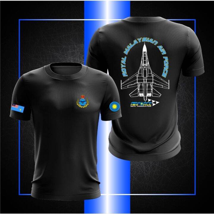 BAJU AIR FORCES T SHIRT FRONTLINER MALAYSIAN AIRFORCE TUDM MICROFIBRE ...