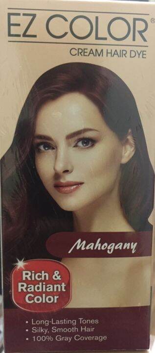 EZ COLOR CREAM HAIR DYE (mahogany) Hbc product | Lazada PH